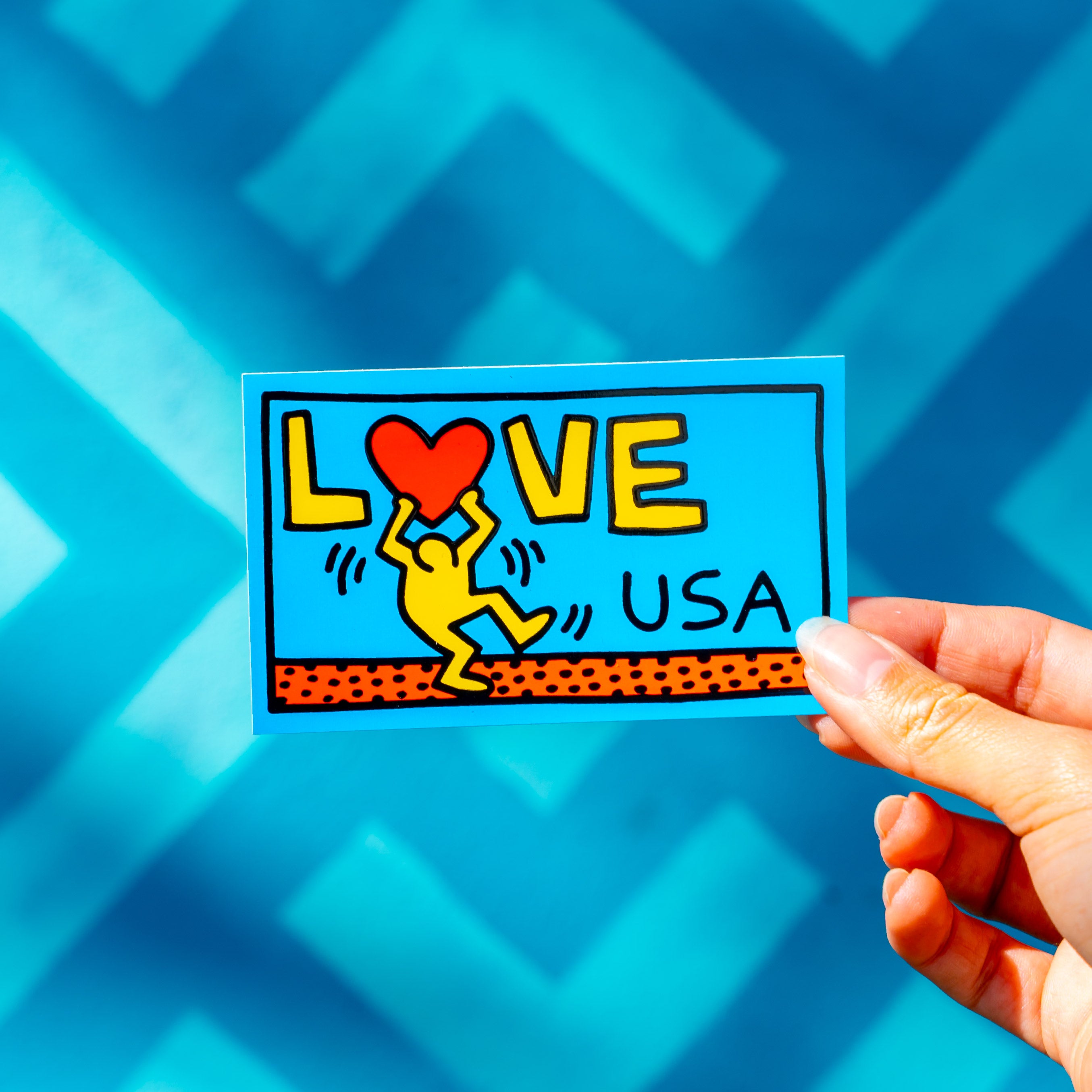 Keith Haring Love USA Sticker: Artistic Expression – The Wynwood Walls Shop