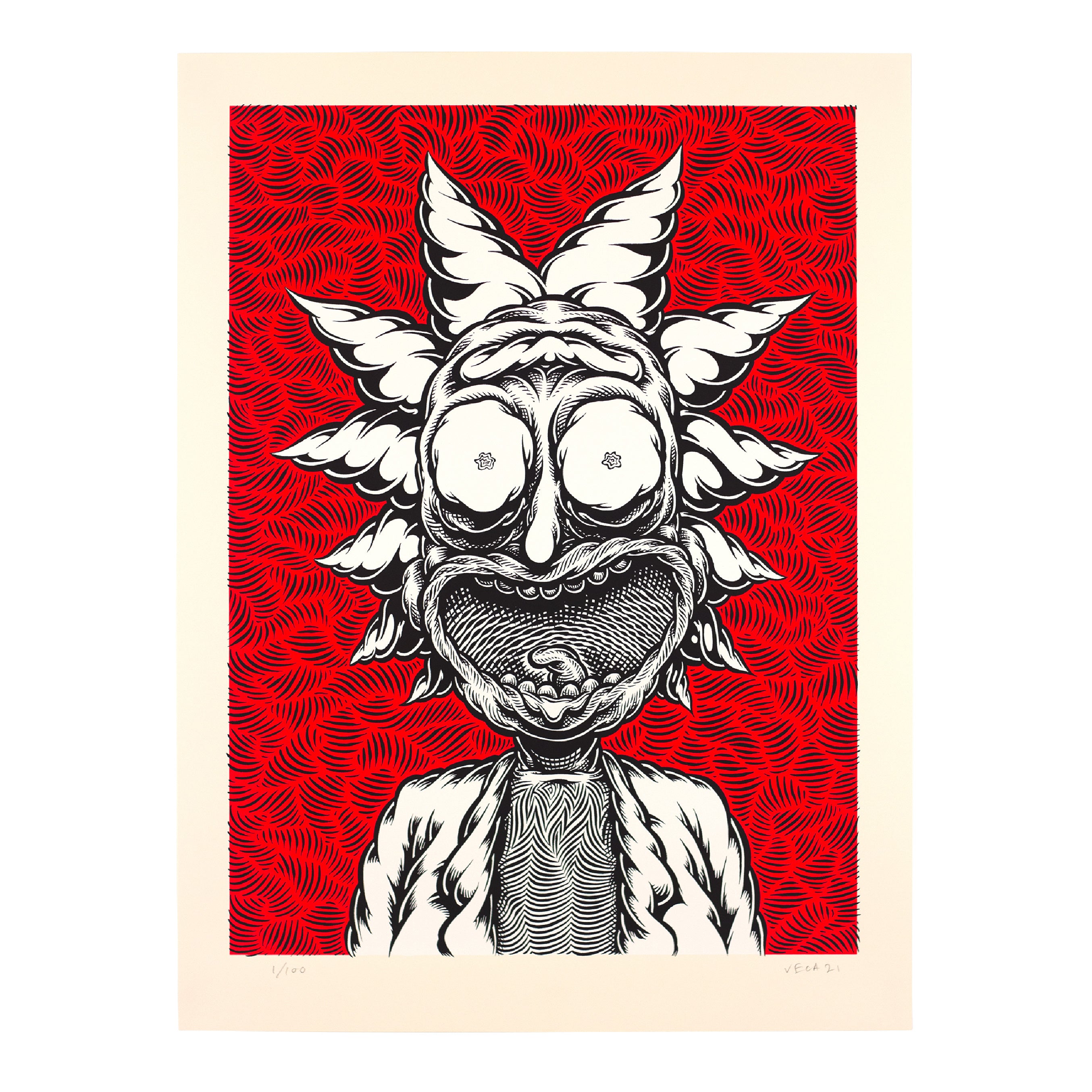 Mark Dean Veca Rick (Red) Print – Limited Edition – The Wynwood Walls Shop