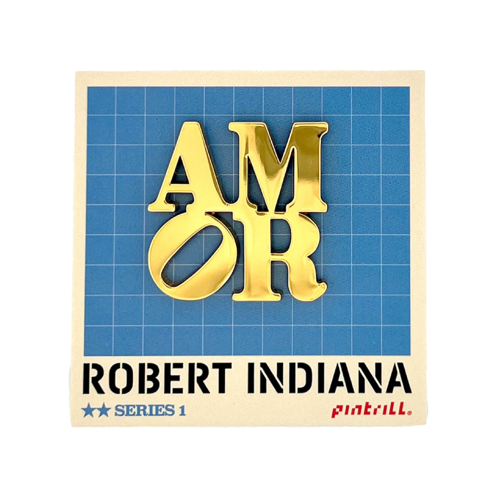 Robert Indiana - Amor Pin - Gold – The Wynwood Walls Shop